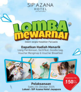 SIP Azana Hotel Jayapura Gelar Lomba Mewarnai Anak, Hadiah Seru Menanti ...